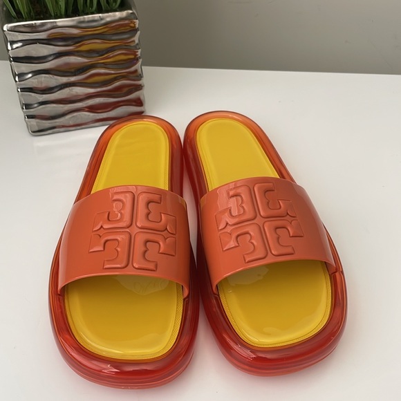 Tory Burch | Shoes | Tory Burch Bubble Jelly Slides Size 8 Chipotle ...